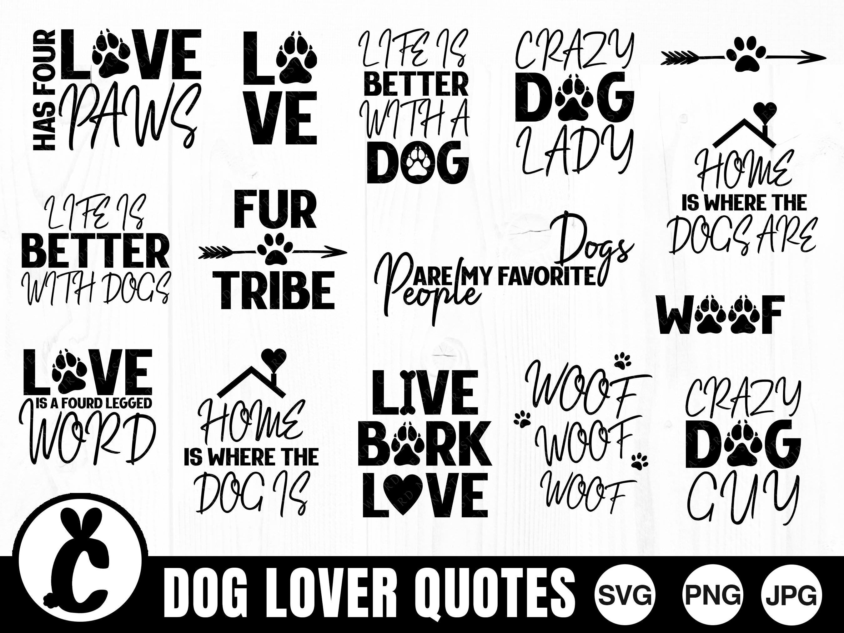 Dog Quotes SVG PNG JPG Digital Cut File Commercial Use - Etsy Australia