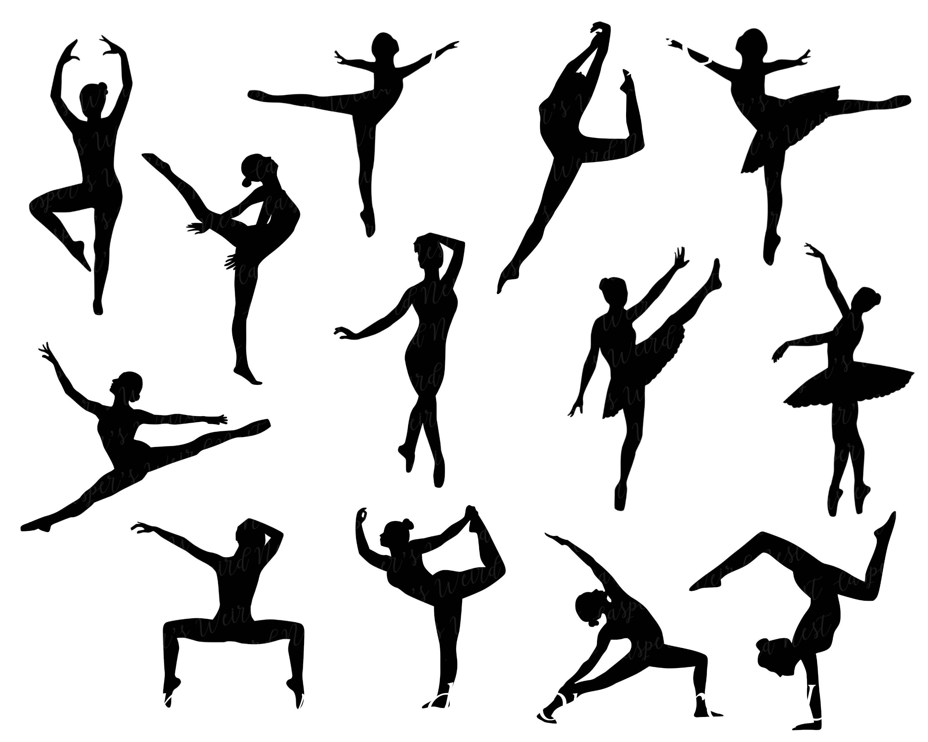 Dance Poses SVG Bundle – Ballet Dancer Graphics (commercial Use ...