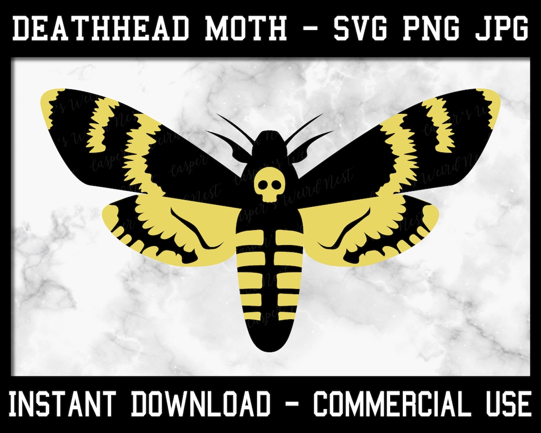 Death Head, Hawk Moth, SVG, PNG, JPG, Digital Cut Files, Commercial Use ...