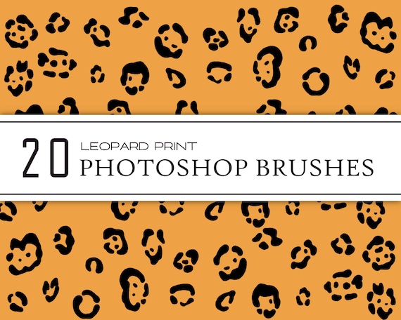 20 Leopard Print Photoshop Brushes Commercial Use Instant - Etsy
