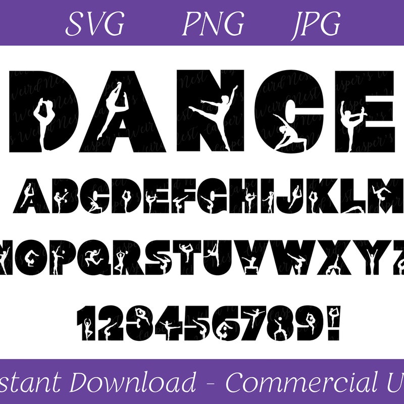 Dance Alphabet Svg File - Etsy
