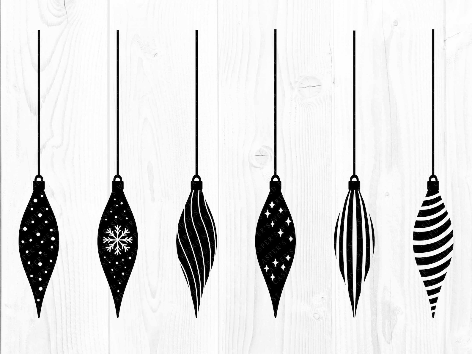 Hanging Baubles - SVG, PNG, JPG - Digital Cut Files, Ready to Cut ...