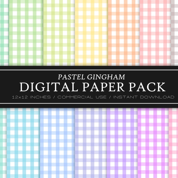 Gingham Checked - Etsy