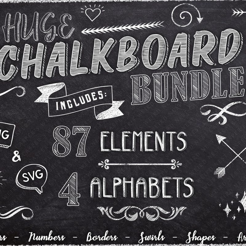 Chalk Font Stencil - Etsy