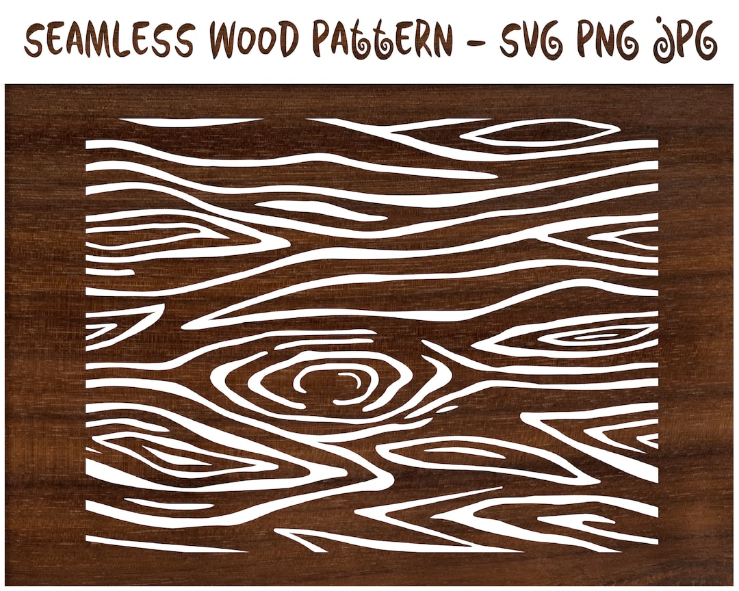 Seamless Wood Pattern - SVG, PNG, JPG - Transparent Background, Digital ...
