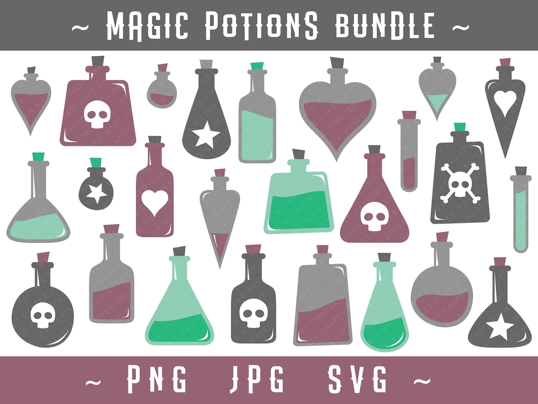 Magic Potions, SVG, PNG, JPG, Digital Cut File, Instant Download ...