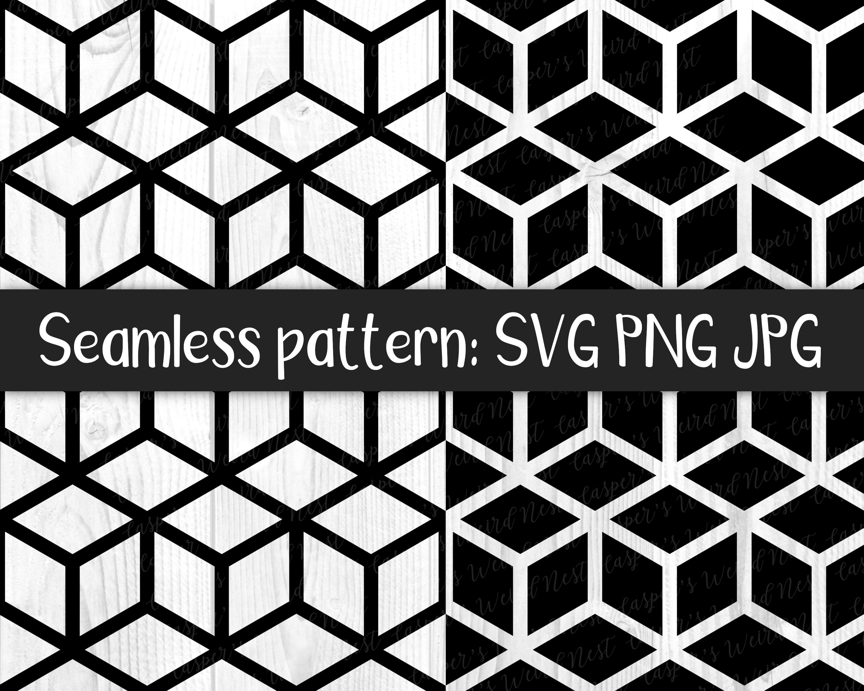 Seamless Cube Pattern Svg Png Cut File Commercial Use Etsy Australia