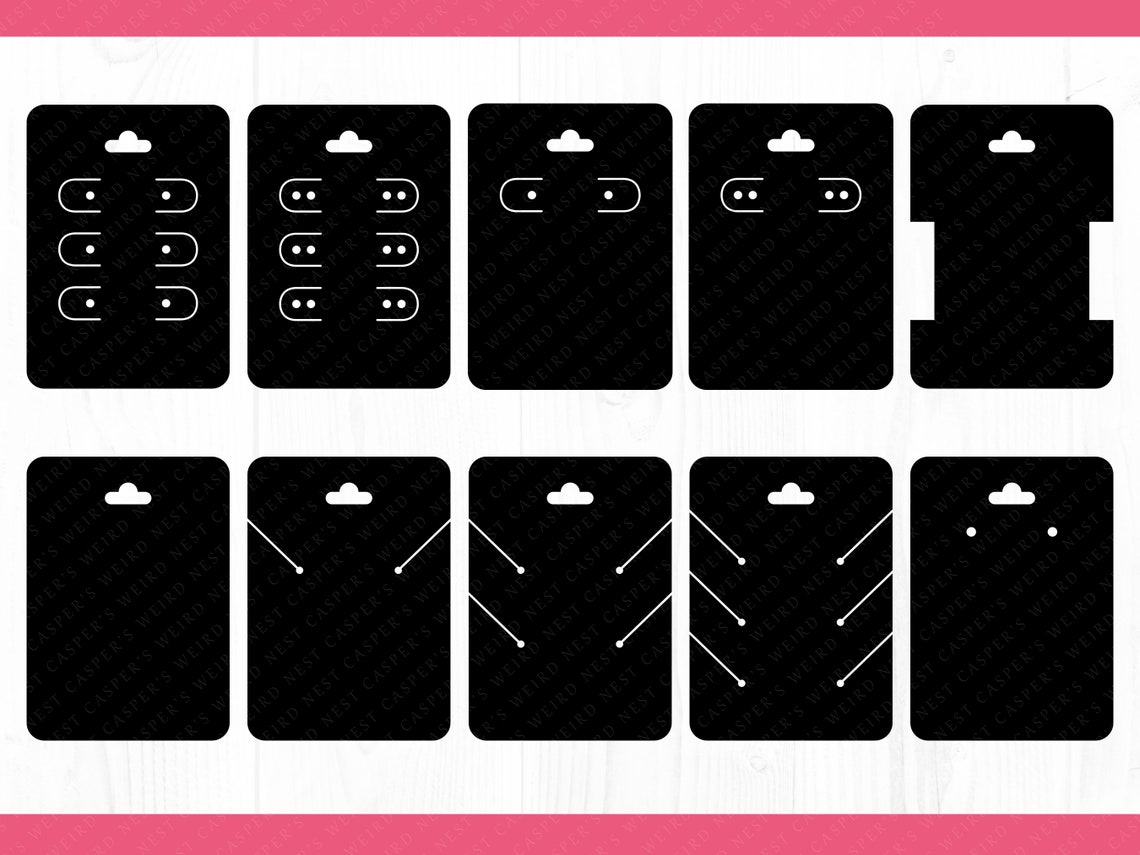 Earring Card Templates, SVG, PNG, JPG, Commercial Use, Instant Download ...