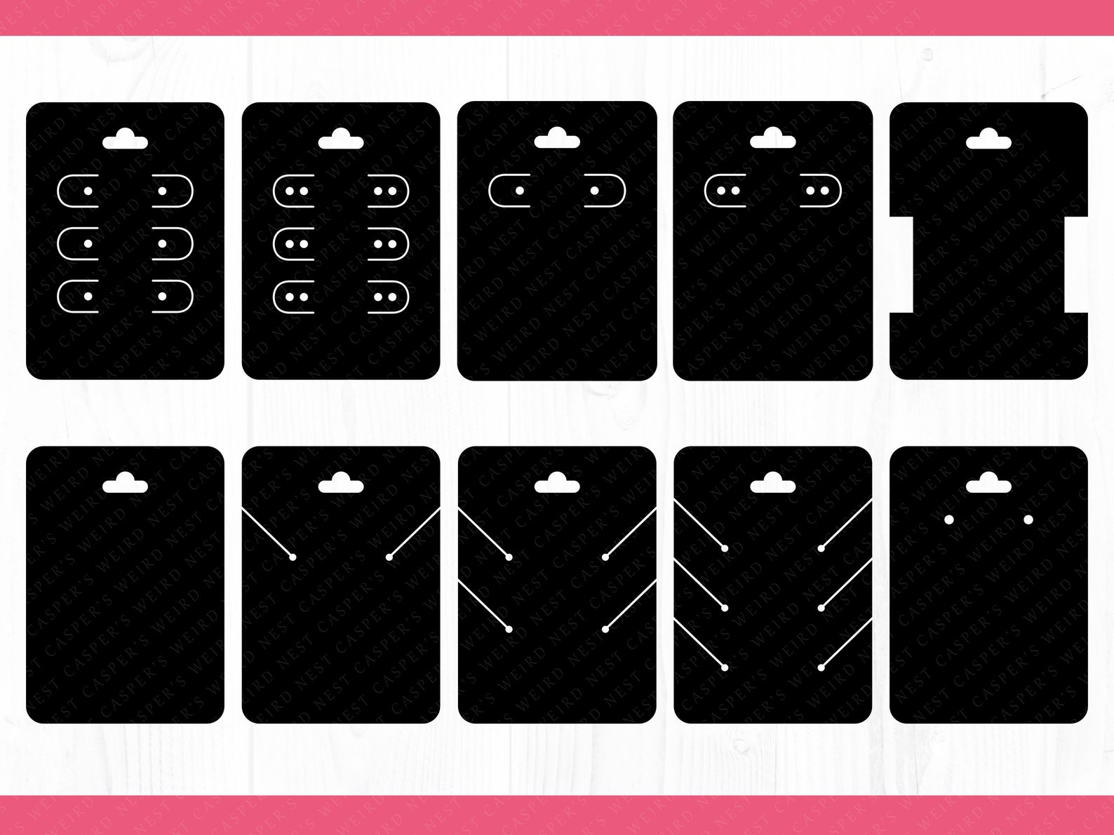 Earring Card Templates, SVG, PNG, JPG, Commercial Use, Instant Download ...