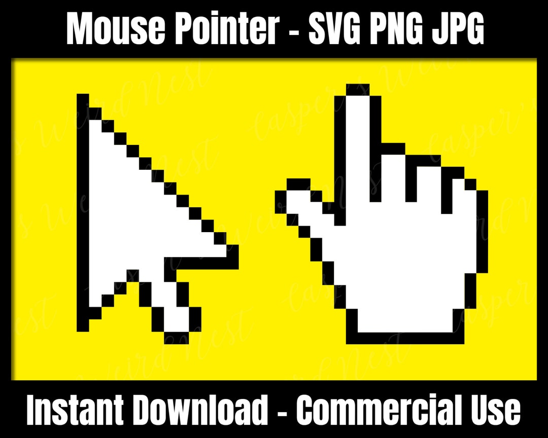 Mouse Pointer SVG, PNG, JPG, Digital Cut Files Instant Download ...