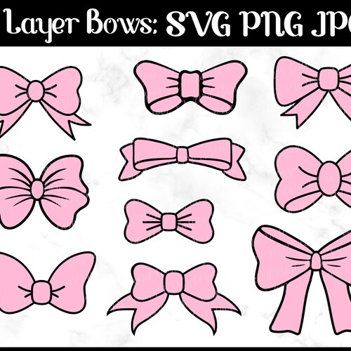 100 Bows Digital Clip Art Commercial Use Instant Download PNG - Etsy