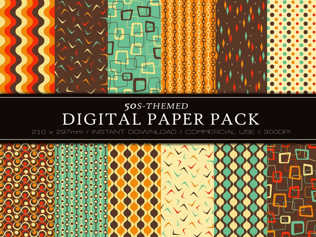 Digital Paper Pack - PNG, JPG, SVG, Commercial Use, Instant Download ...