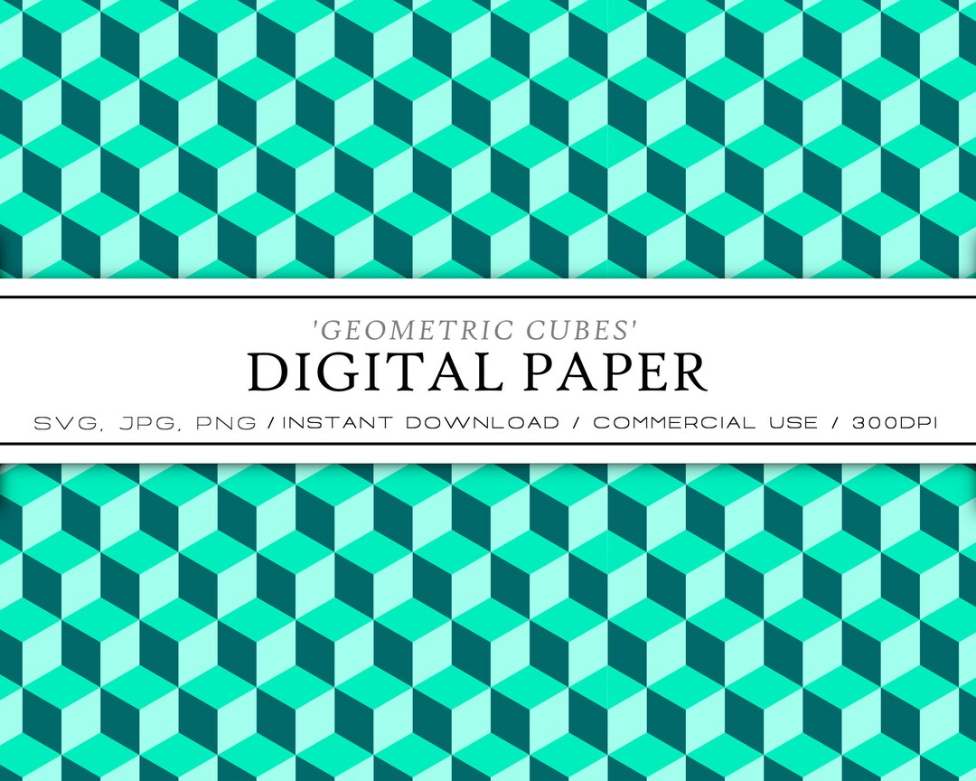 Cube Pattern, SVG, PNG, JPG Digital Cut File, Commercial Use, Instant ...