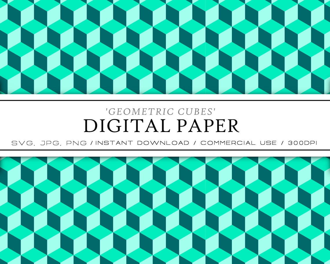 Cube Pattern SVG PNG JPG Digital Cut File Commercial Use - Etsy UK