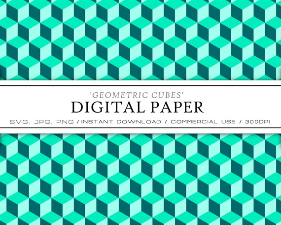 Cube Pattern SVG PNG JPG Digital Cut File Commercial Use - Etsy