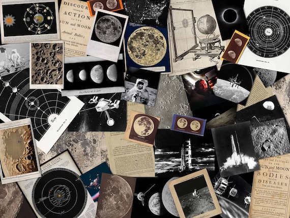 Printable Vintage Space Themed Ephemera JPG Instant - Etsy