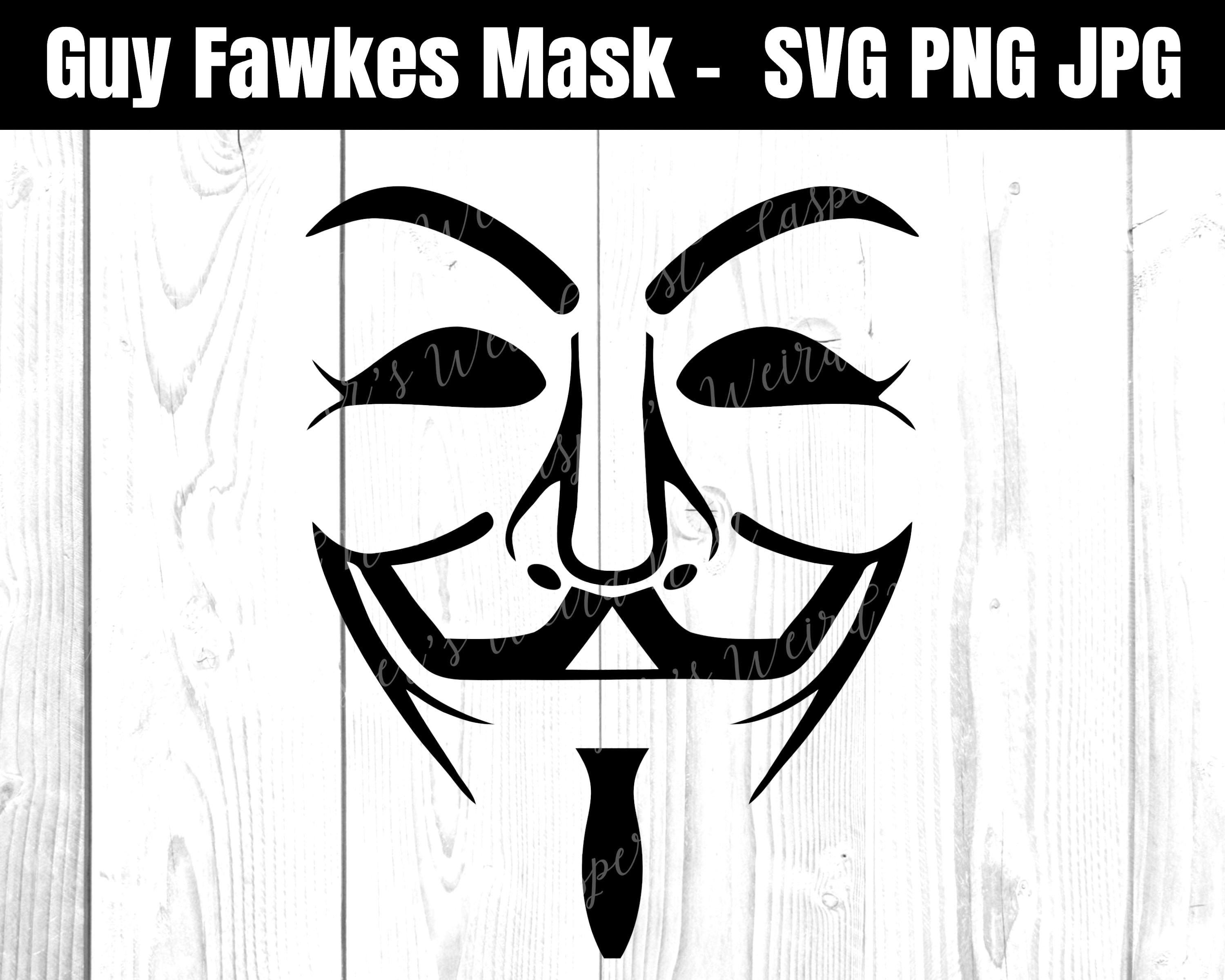 Silhueta De Cara Fawkes Máscara De Fawkes De Chico Anónimo V Para
