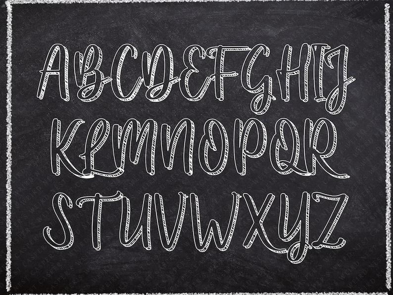 Chalkboard Bundle: SVG & PNG (not Font) Digital Cut File, Commercial ...