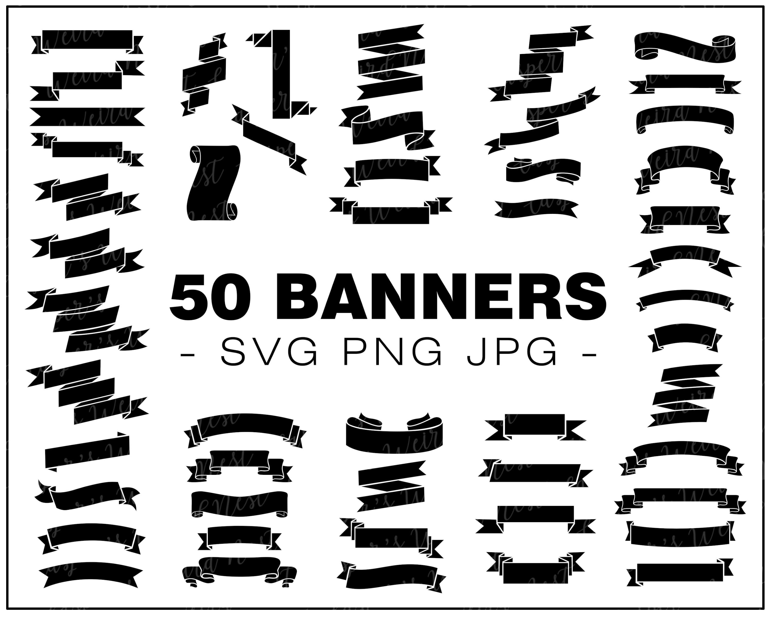 Essential Banner Bundle - SVG, PNG, JPG - Commercial Use, Instant ...
