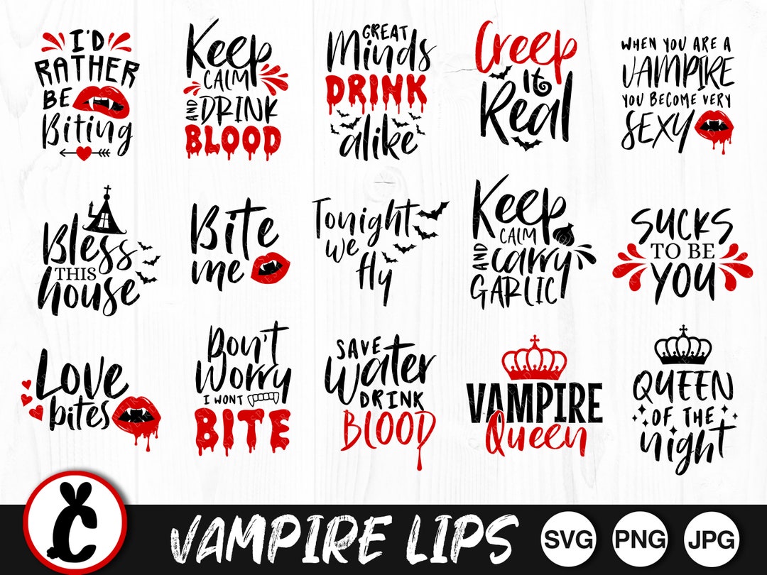 Vampire Bundle - SVG, PNG, JPG, Digital Cut File, Ready to Cut, File ...