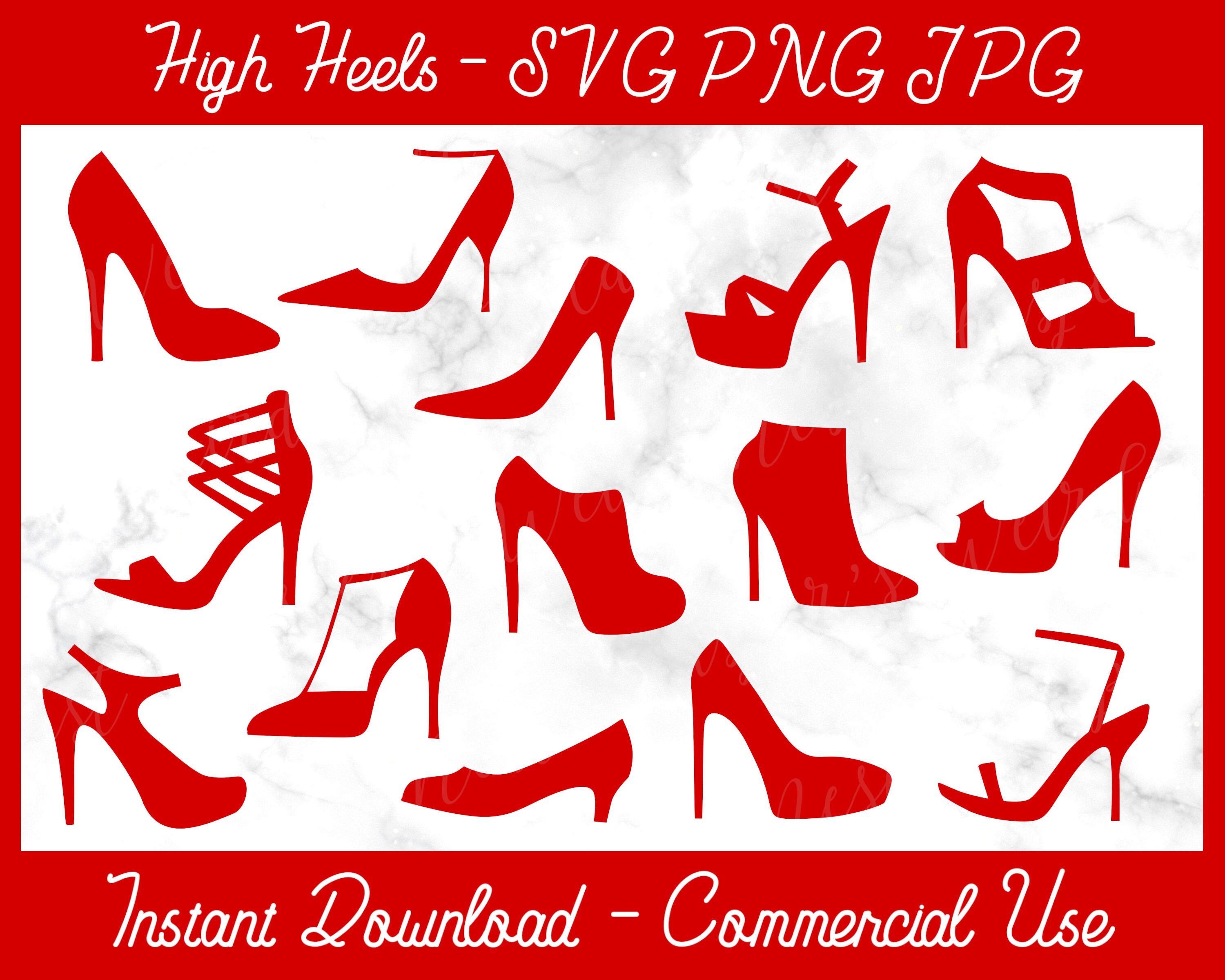 High Heels SVG Bundle – Stiletto Shoe Graphics (commercial Use) - Etsy