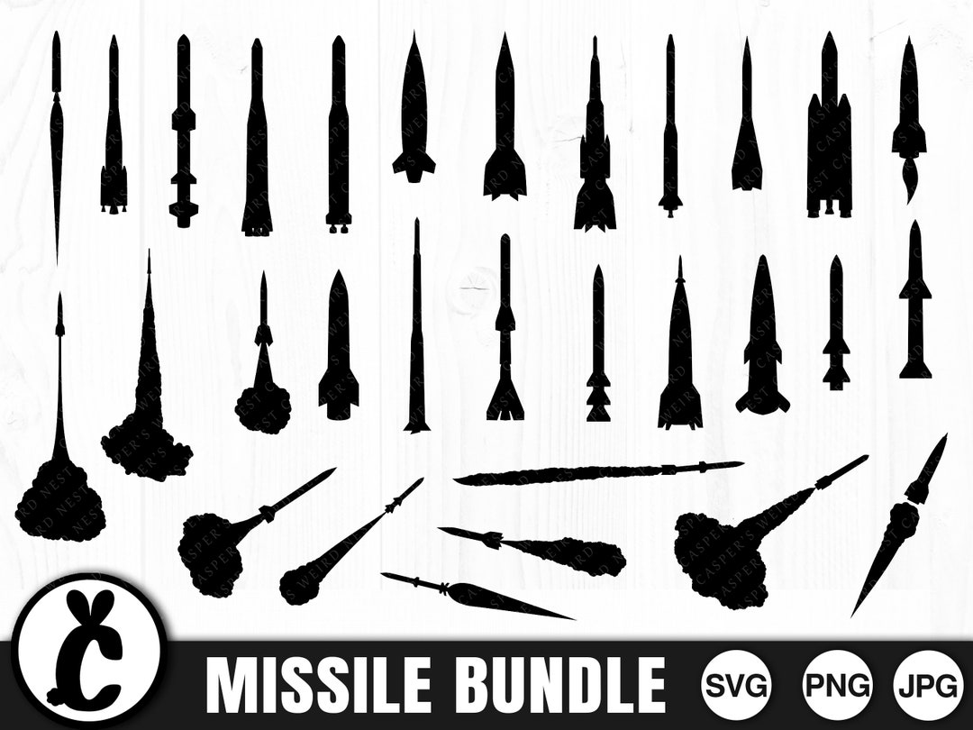 Missile Bundle - SVG, PNG, JPG - Commercial Use, Digital Cut File ...