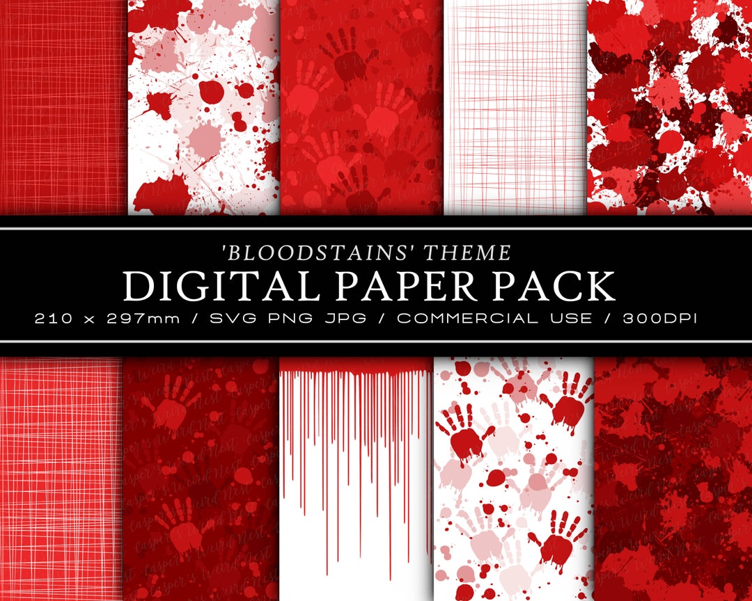 Bloodstain Digital Paper Pack, Bloody Drips (digital Download) - Etsy