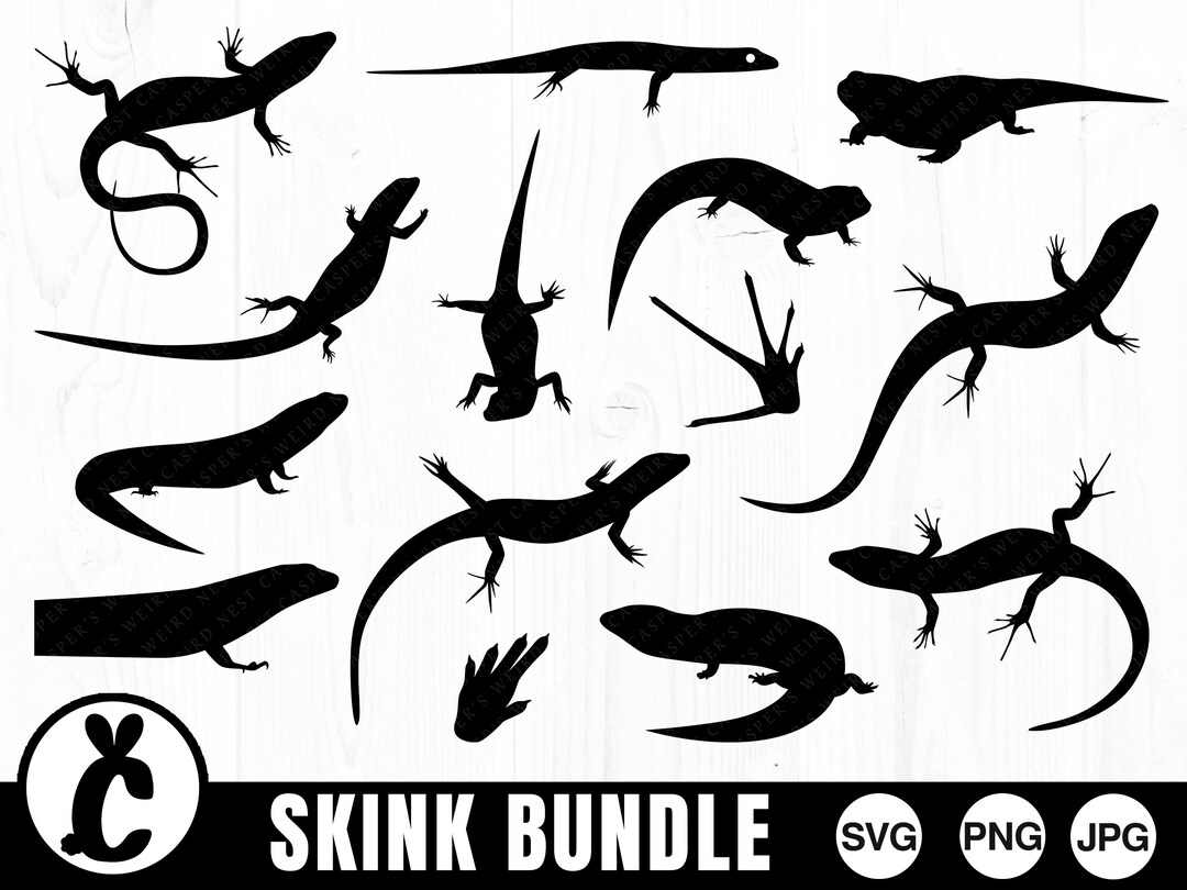 Skink Silhouettes, SVG, PNG, JPG, Commercial Use,digital Cut File ...