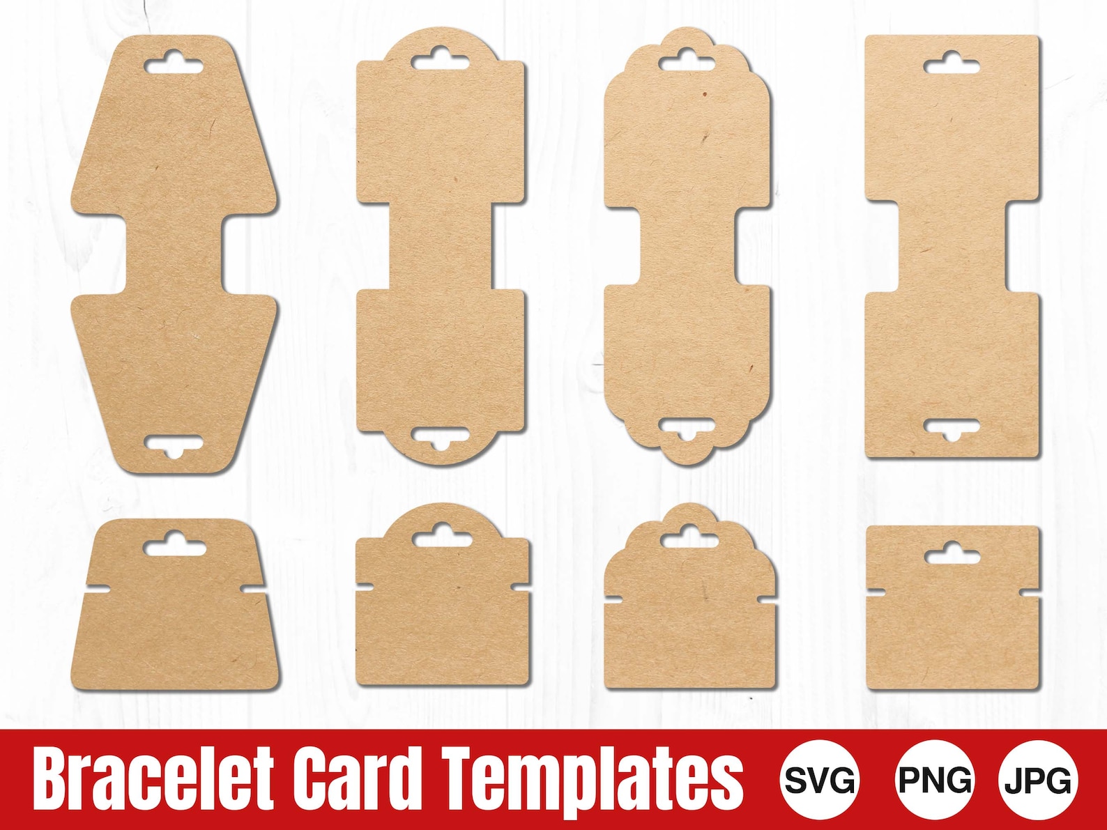 Bracelet Card Templates - SVG, & PNG - Commercial Use, Instant Download ...