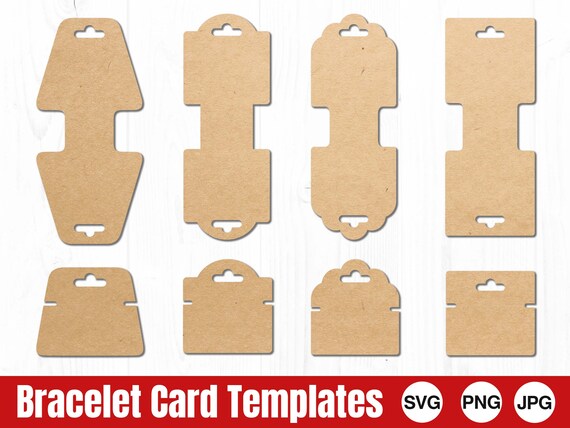 Bracelet Display Card Bracelet Holder Card BLANK Template Ireland 