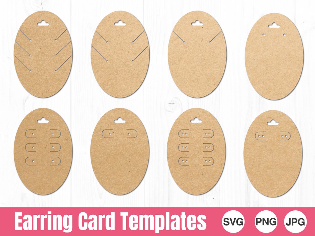 Earring Card Templates, SVG, PNG, JPG, Commercial Use, Instant Download ...
