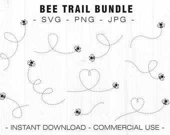 Flying Bee Trails 2 SVG PNG JPG Commercial Use Digital | Etsy