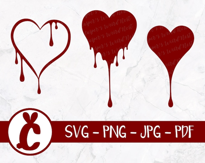 Melting Heart Cut File. Svg Png Eps Studio3 Files for - Etsy