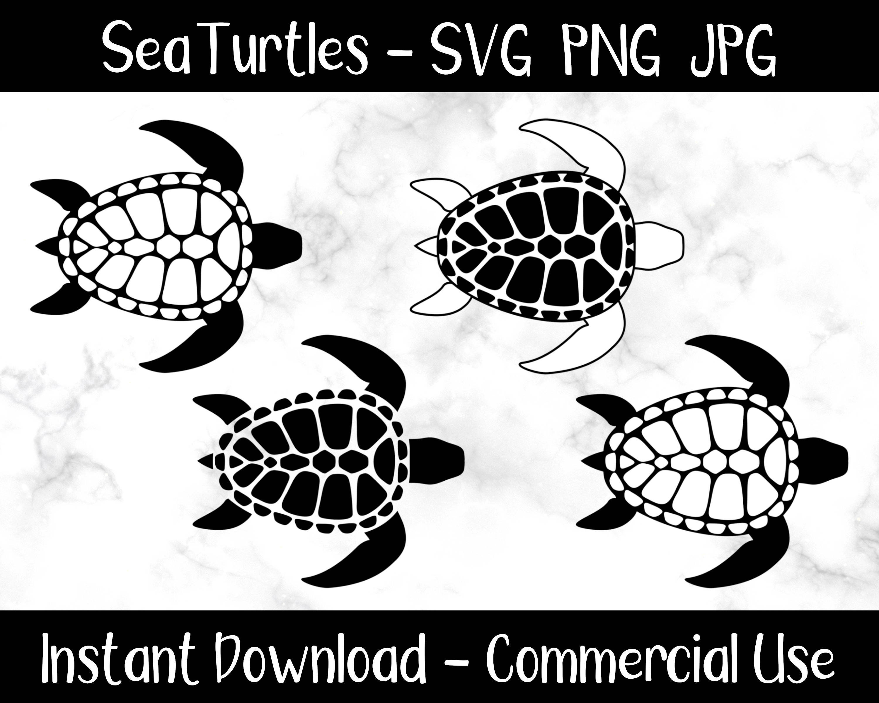 Sea Turtle Bundle SVG PNG JPG digital cut files | Etsy