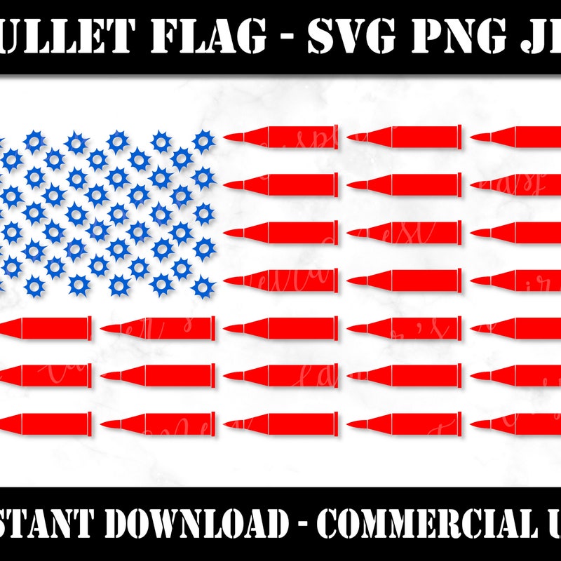 Bullet American Flag - Etsy