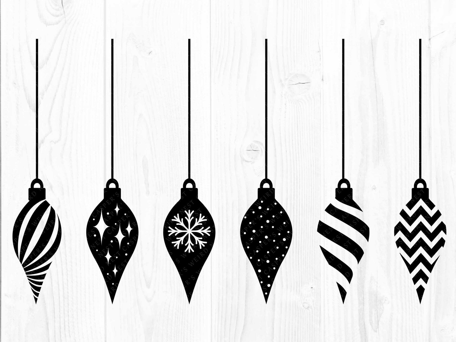 Hanging Baubles - SVG, PNG, JPG - Digital Cut Files, Ready to Cut ...