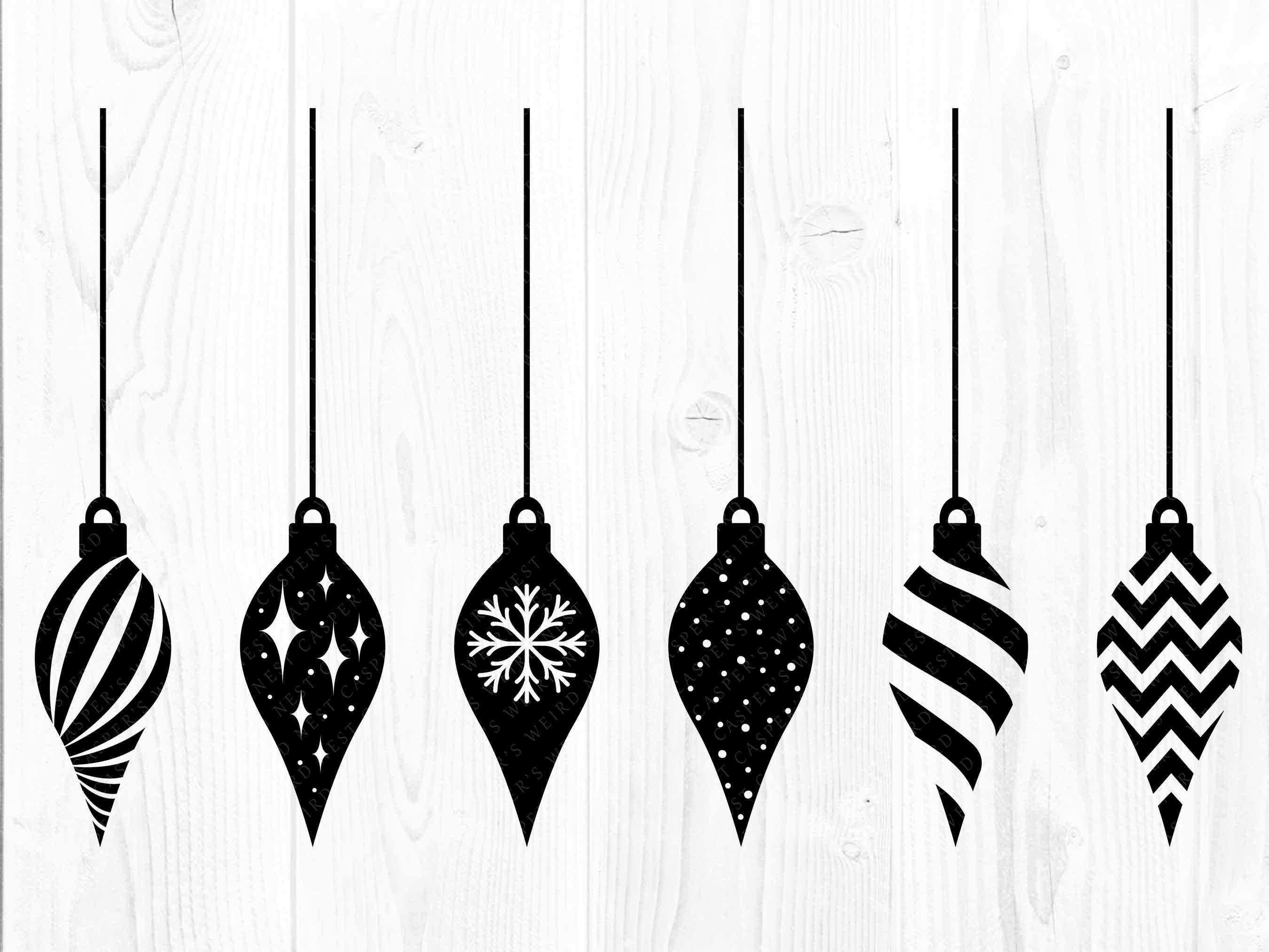 Hanging Baubles SVG PNG JPG Digital Cut Files Ready to | Etsy