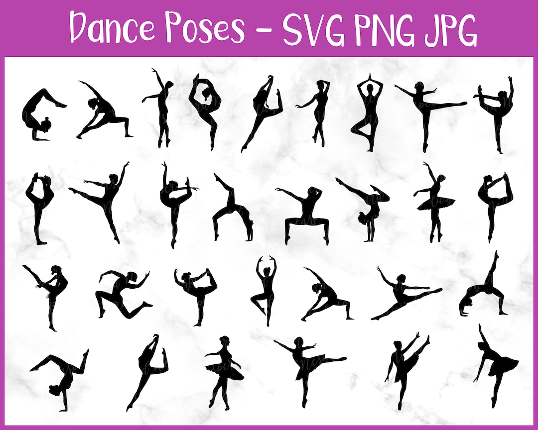 Dance Poses Huge Bundle - SVG PNG JPG - Transparent Background ...