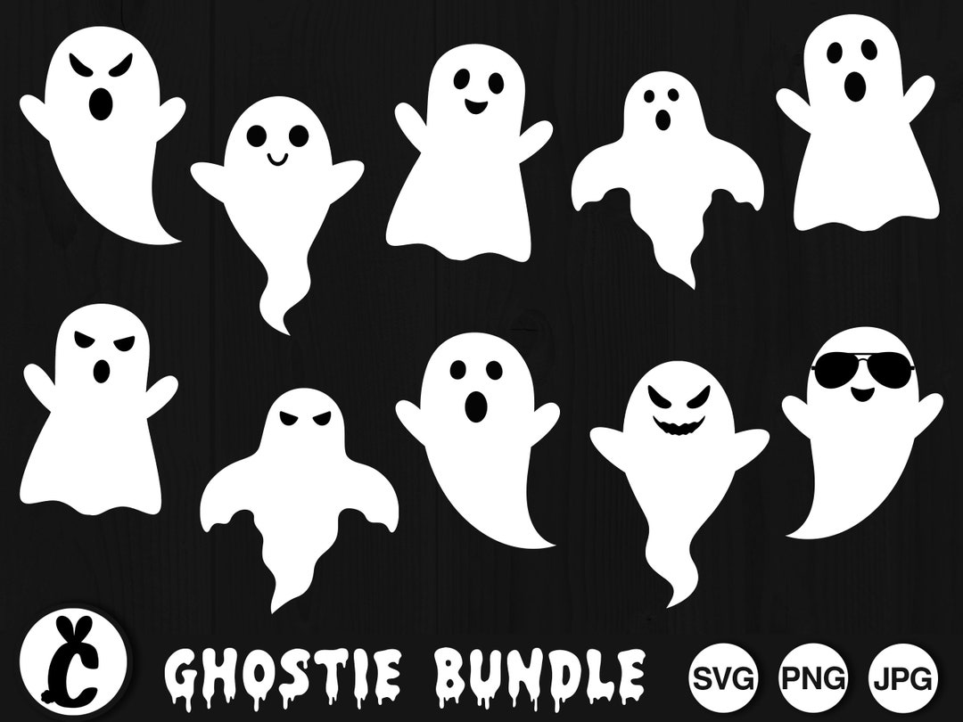 Ghost Bundle SVG PNG JPG Commercial Use Instant - Etsy