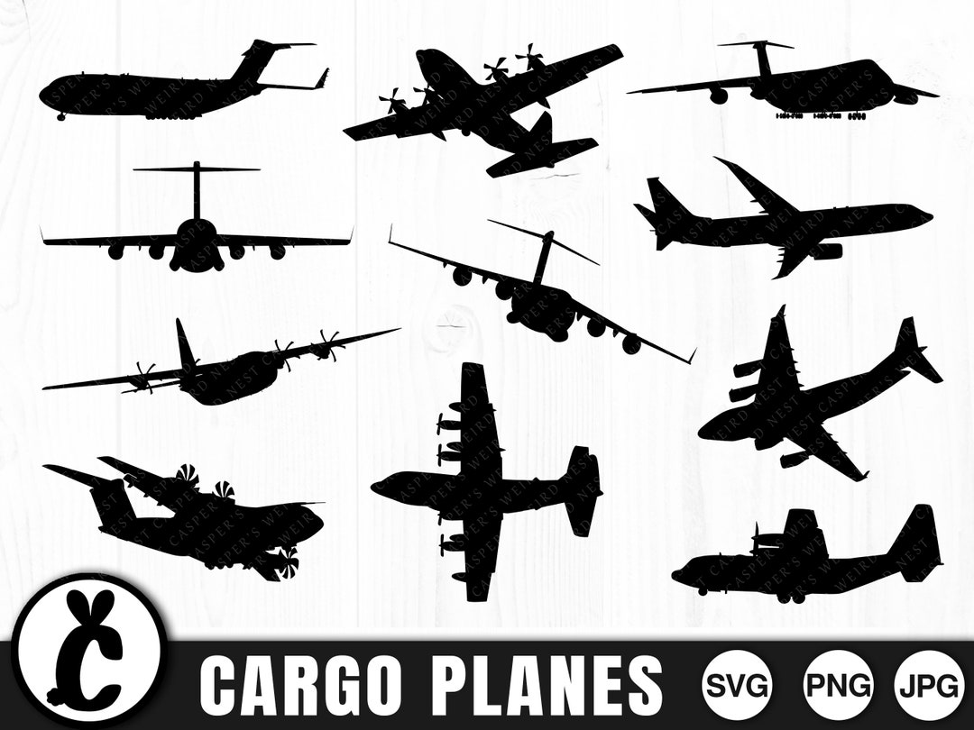 Cargo Planes SVG, PNG, JPG Military Transporter, Commercial Use ...
