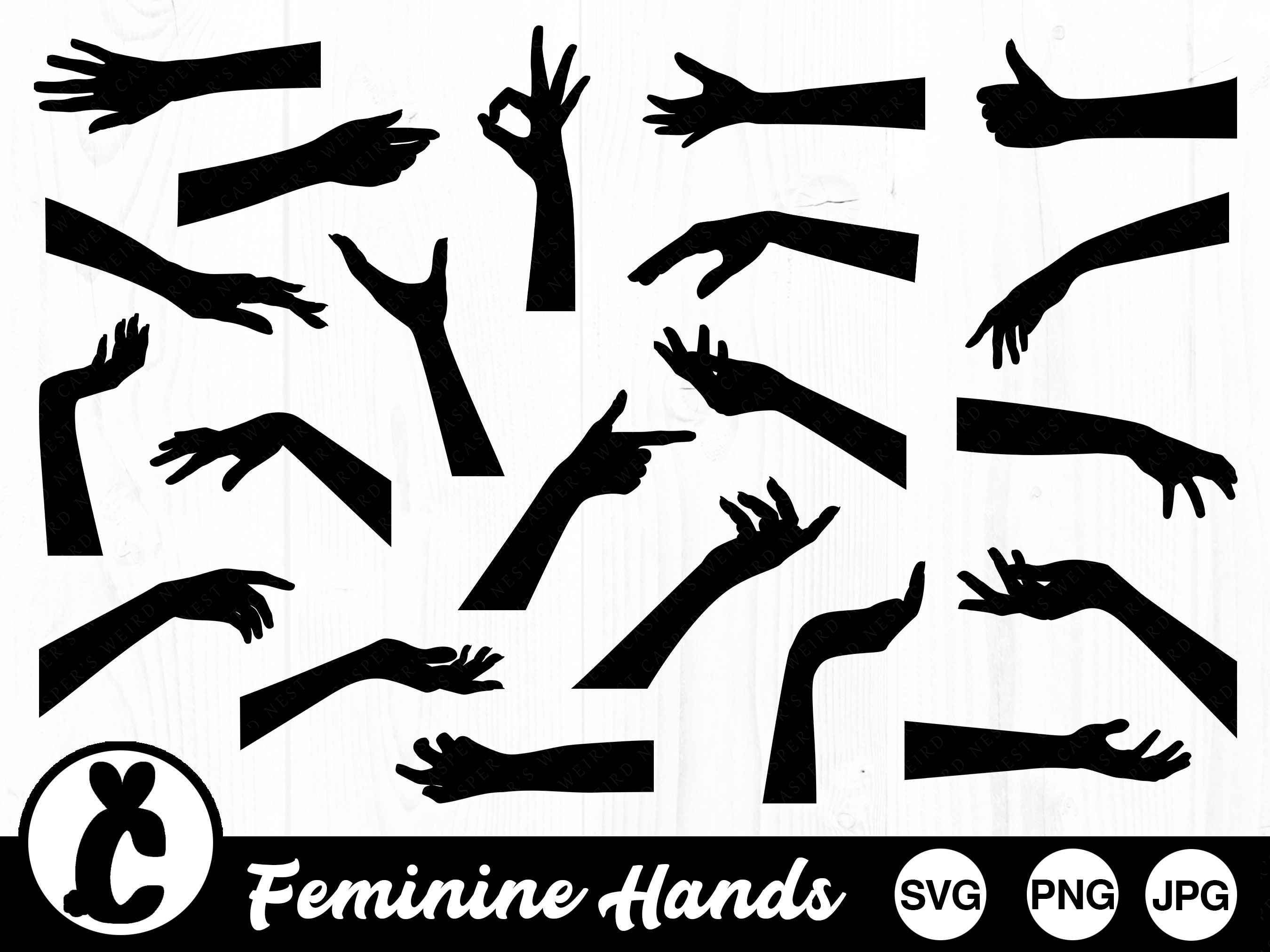 Women's Hands SVG PNG JPG Digital Cut File - Etsy Canada