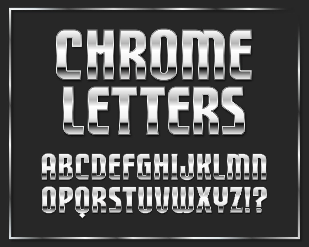 PNG Shiny Chrome Alphabet / Letters - PNG ONLY - Transparent Background ...