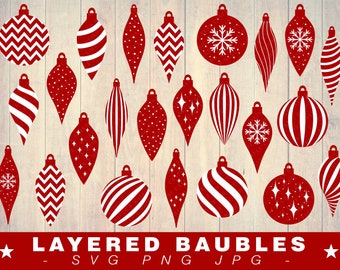 Hanging Baubles SVG PNG JPG Digital Cut Files Ready to | Etsy