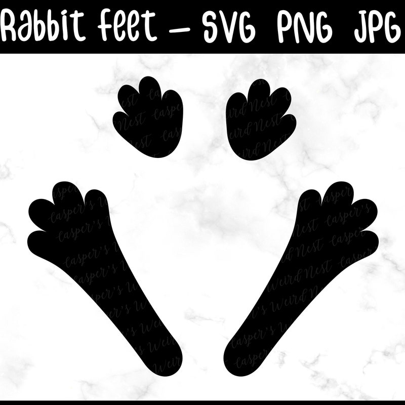 Rabbit Paw Print - Etsy UK