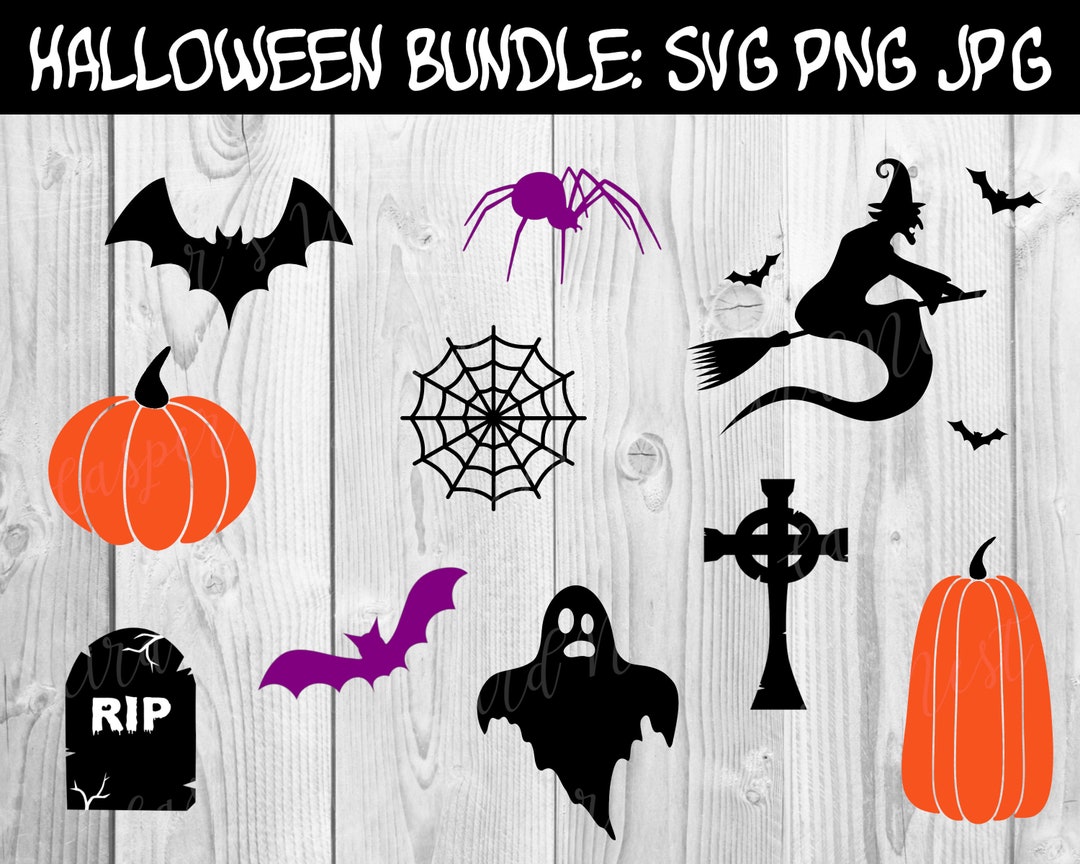 Halloween Bundle - SVG, PNG, JPG - Commercial Use, Instant Download ...