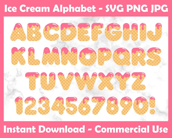 Ice Alphabet Letters