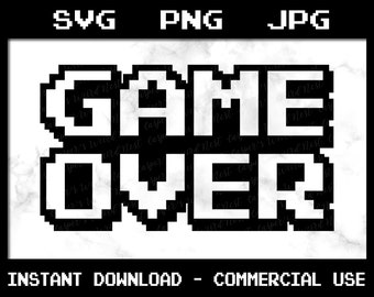 Game Over Svg Vector | Etsy