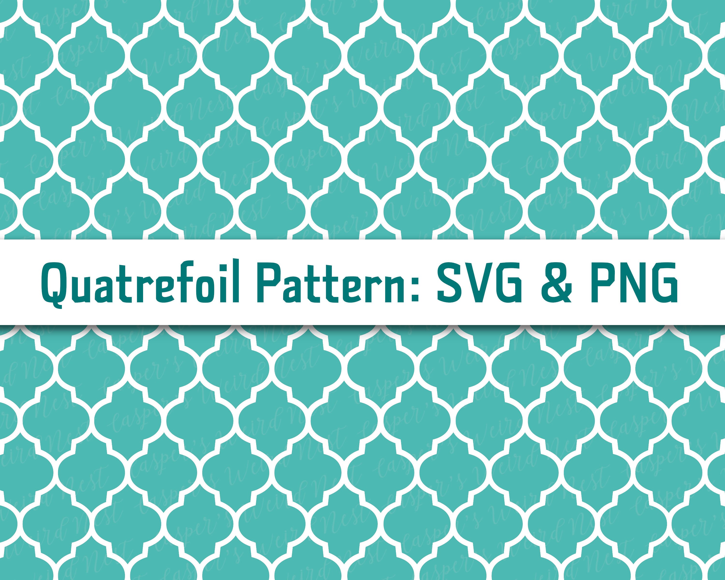Seamless Quatrefoil Pattern Transparent Background SVG PNG | Etsy