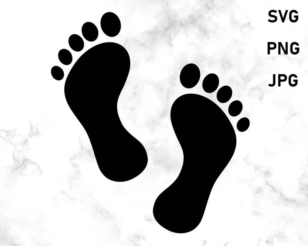 Foot Prints, SVG, PNG, JPG, Commercial Use, Digital Cut File ...