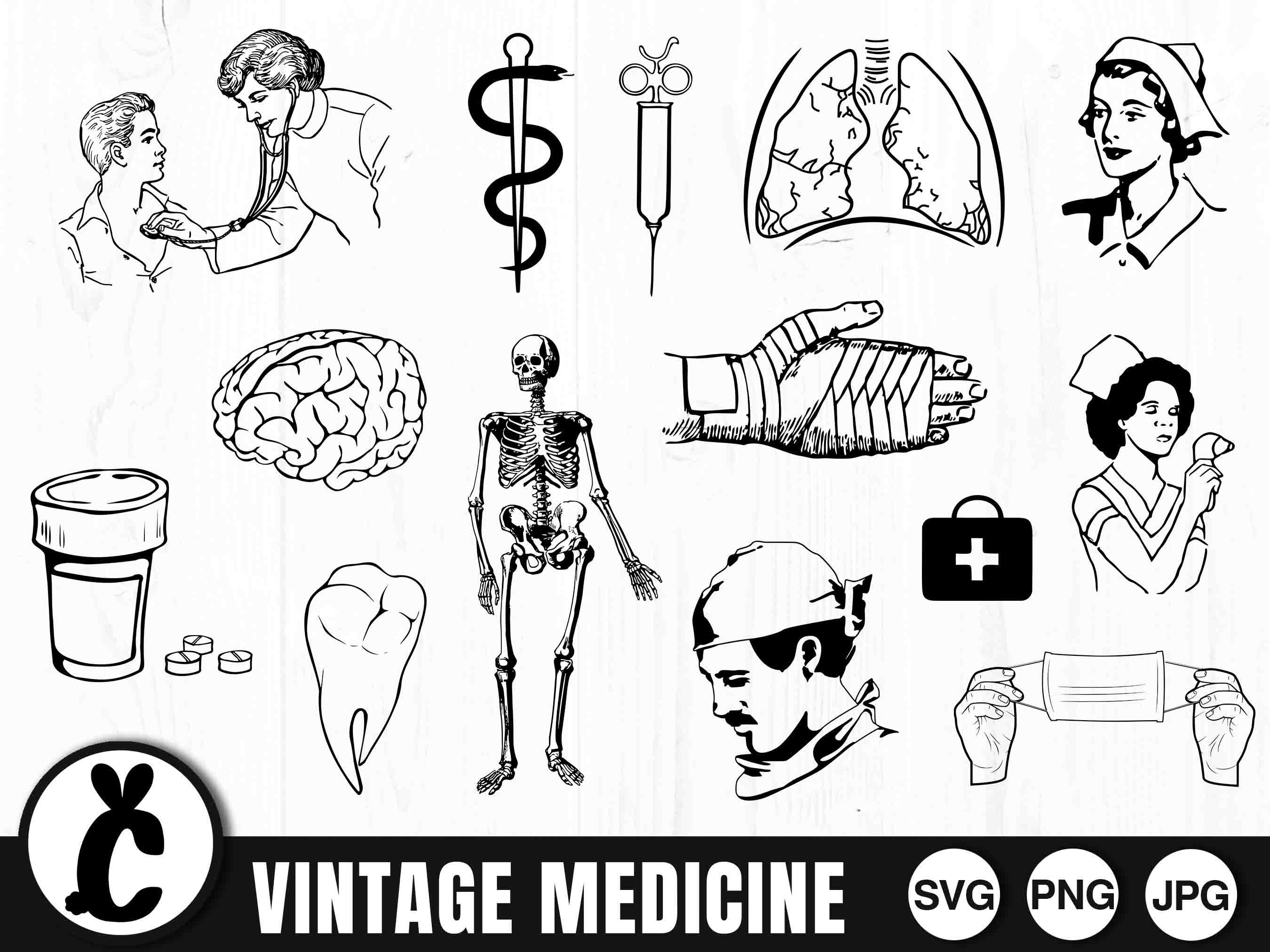 Vintage Medicine SVG PNG JPG Digital Cut Files - Etsy